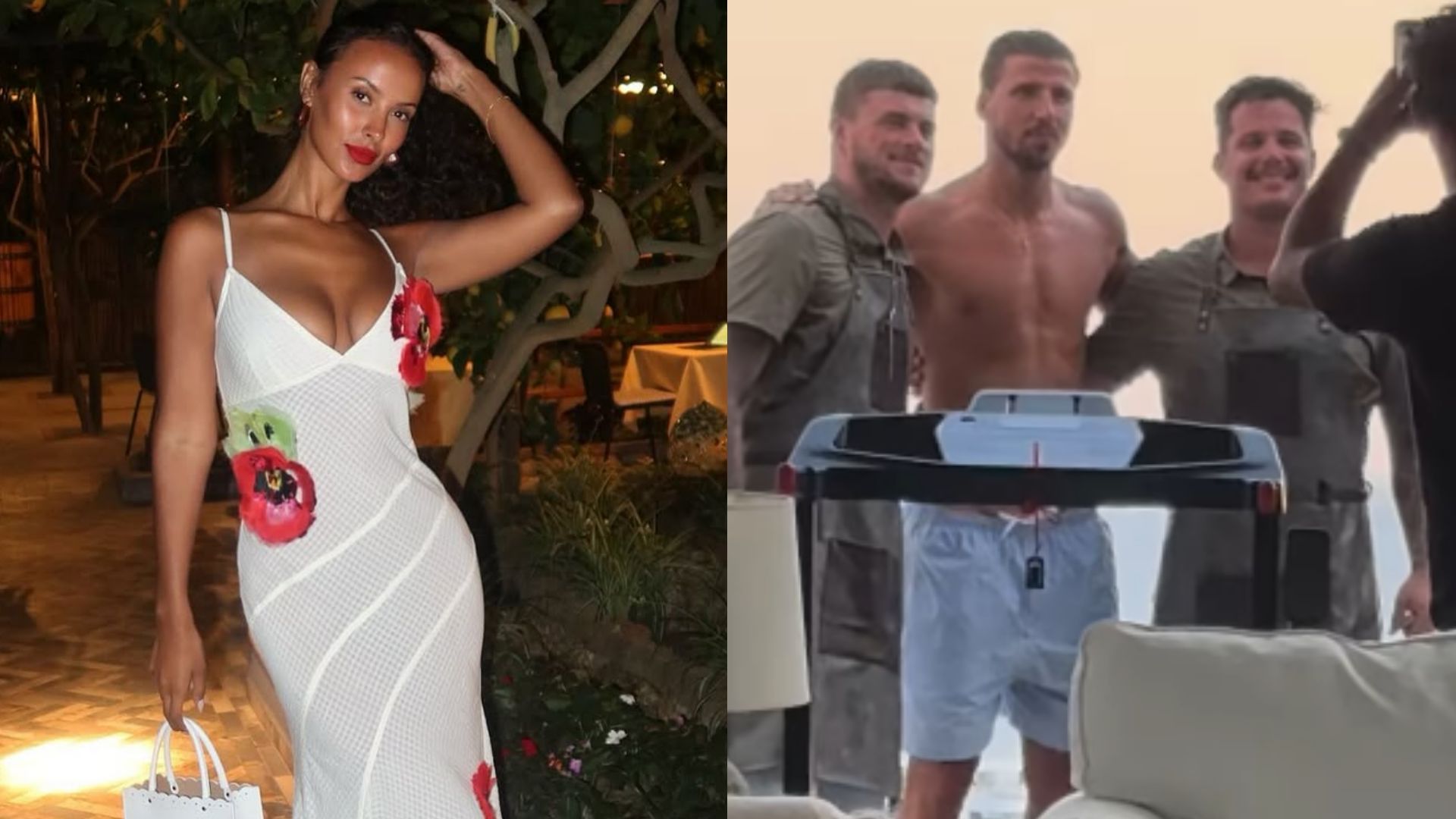 Maya Jama breaks out 'perve cam' on shirtless boyfriend Ruben Dias as Man City defender & Love ...